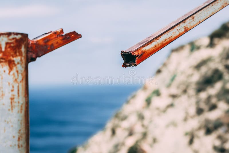 Broken Railing Close Up Macro Stock Photo - Image of flat, carry: 178734564