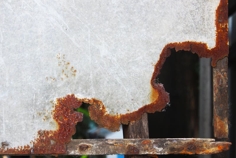Rusty and Broken Zinc Sheet Stock Image - Image of grunge, antique ...