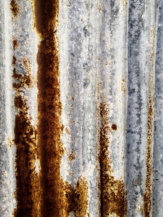 Rusty Brown Metal Wall with Yellow Patterns. Metal Rust Texture ...