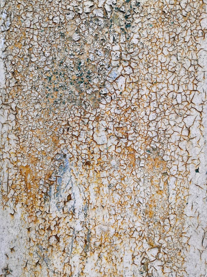 Rusty Brown Metal Wall with Yellow Patterns. Metal Rust Texture ...