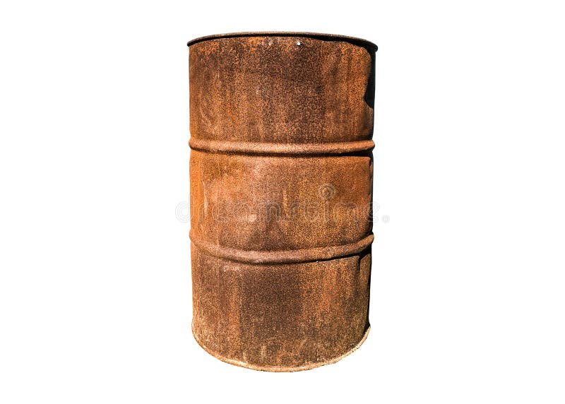 Rusty Bucket Isolate on White Background Stock Photo - Image of cafe ...