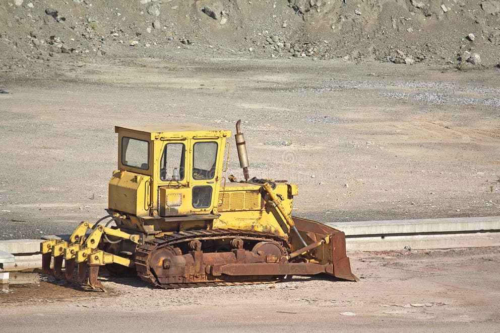 Rusty Buldozer stock photo. Image of grunge, machine - 56011864