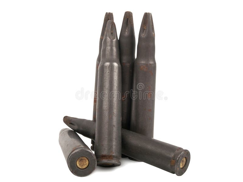 Old Rusty Bullets from Kalashnikov Assault Rifle Stock Photo - Image of ...