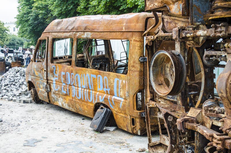 Rusty bus stock image. Image of collision, yard, junk - 42492973