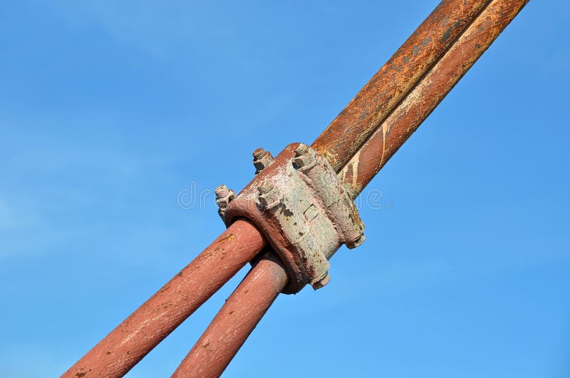Rusty Cable of Bridge Pylon Stock Image - Image of peeled, architecture ...