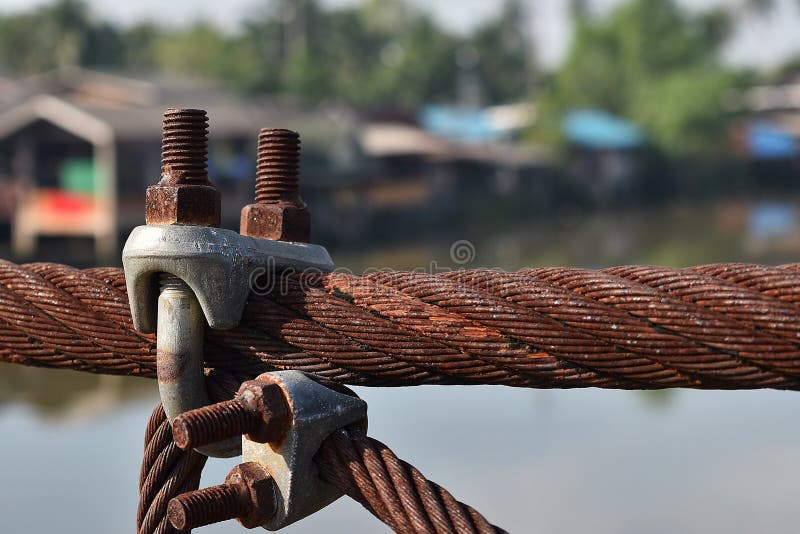 Rusty Cable in Construction Stock Photo - Image of wheel, carving ...