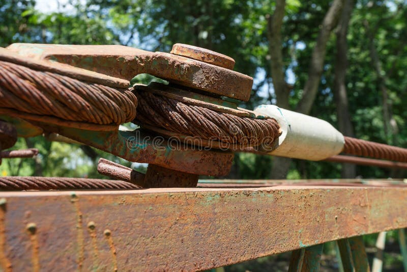Rusty cable sling stock image. Image of outdoor, rust - 59806737