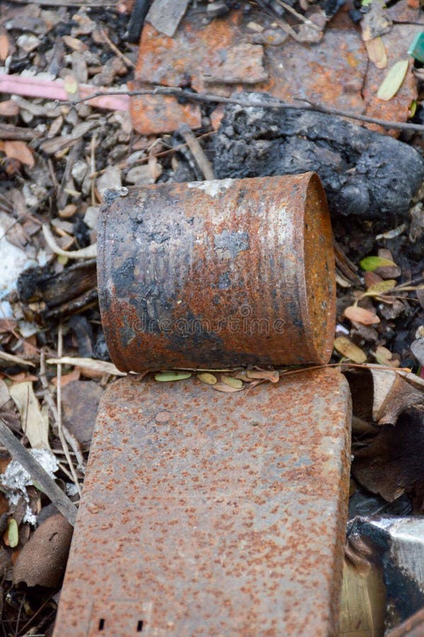 Rusty can stock photo. Image of disposable, pollution - 77031138