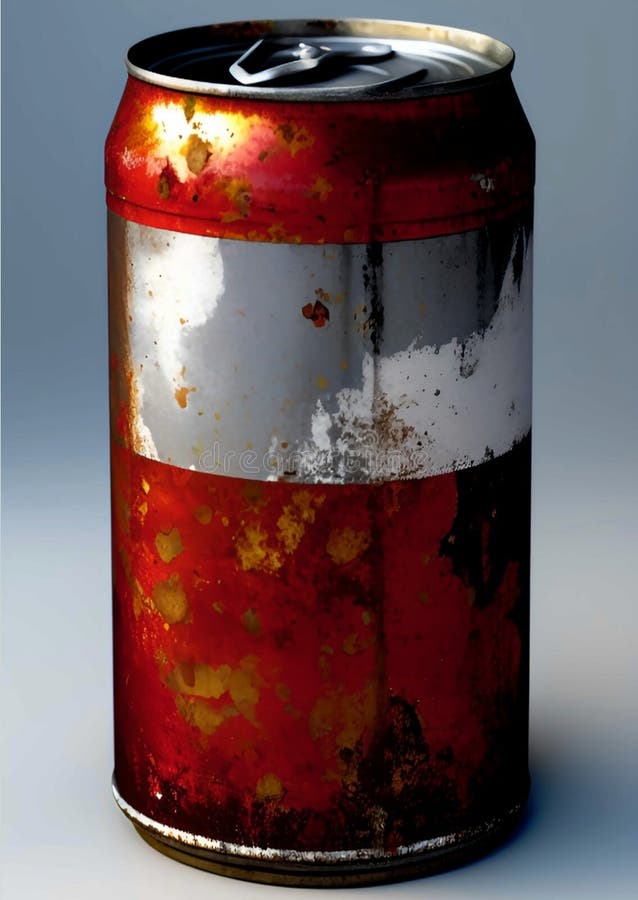 Rusty Can on the Ground, AI Generated Stock Illustration - Illustration ...