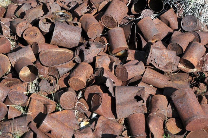 Rusty cans stock photo. Image of pile, container, collection - 8433800