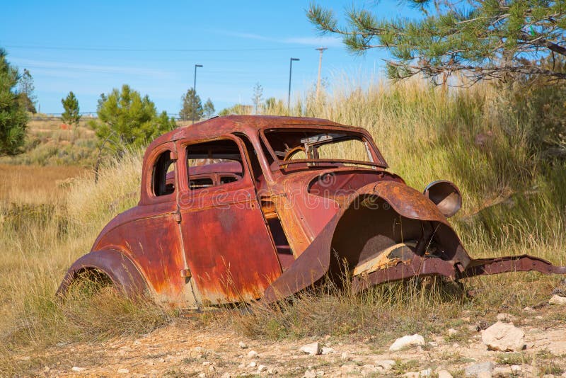 Rusty car stock photo. Image of insurance, detail, demolished - 81339732
