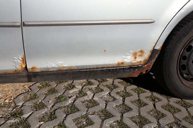 Rusty car door bottom stock photo. Image of rusting - 231850070