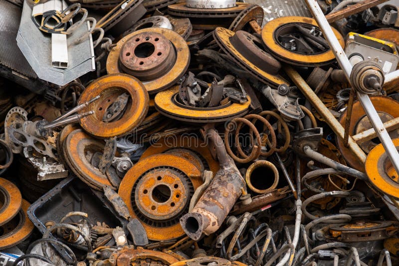 Rusty Car Parts. a Pile of Scrap Metal Stock Photo - Image of spare ...