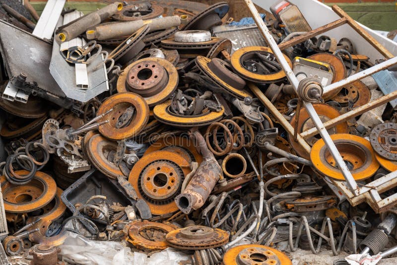 Rusty Car Parts. a Pile of Scrap Metal Stock Photo - Image of worn ...