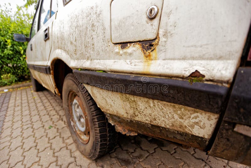 Rusty car stock image. Image of driving, damaged, land - 92415547