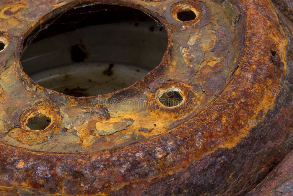 Rusty car wheel, macro stock photo. Image of iron, peeling - 35186524