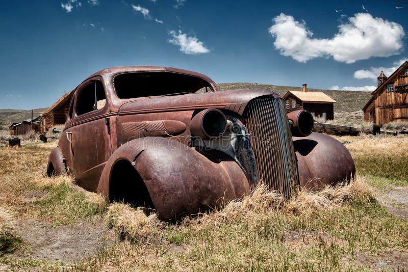 Rusty Car Wreck stock image. Image of bodie, united, america - 32116061