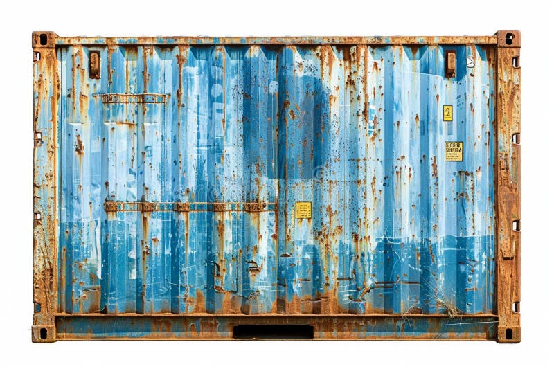 Rusty Cargo Container stock illustration. Illustration of import ...