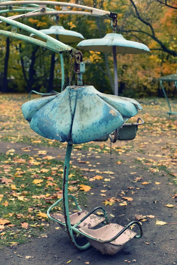 Rusty carousel stock photo. Image of autumn, rust, carousel - 63153062