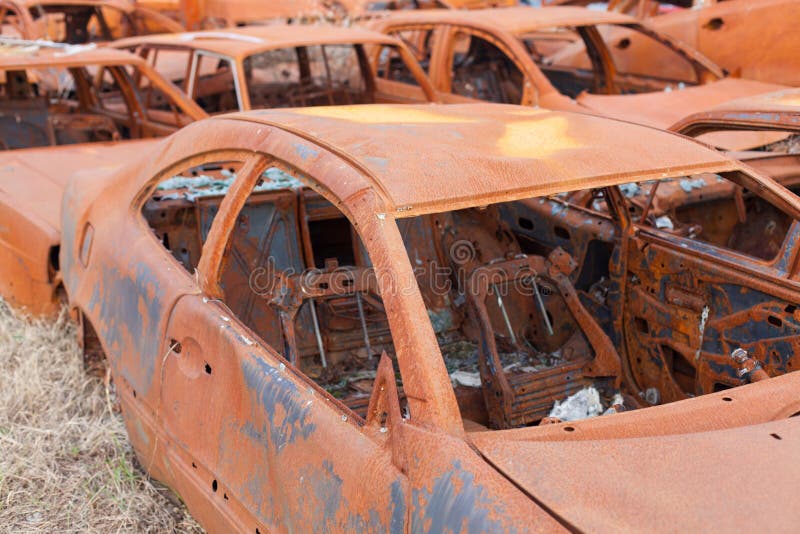 Rusty cars stock image. Image of shattered, resource - 49562571