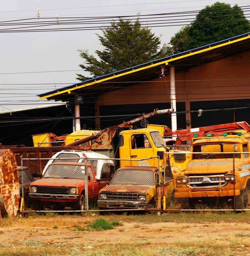 Rusty Cars in the Final Parking Lot Stock Image - Image of damage, environmental: 271191157