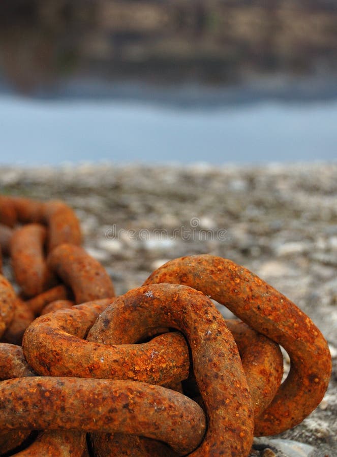 Rusty chain stock image. Image of corrosion, time, water - 12389207