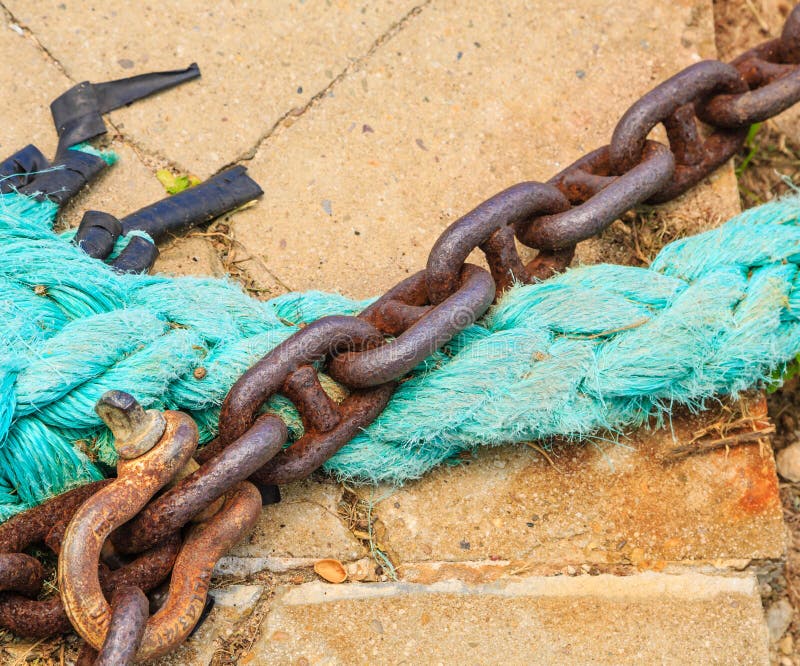Old Chain on Rusty Metal stock photo. Image of secure - 4410952