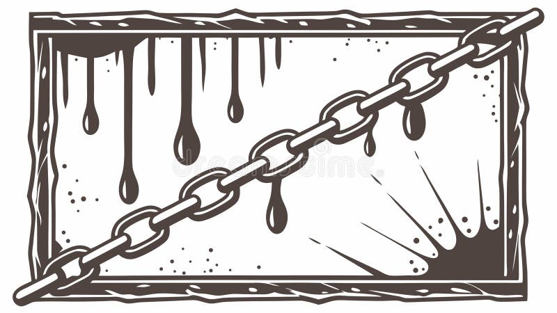 Rusty Chain and Bolts, Industrial Texture Vector Graphic Stock Vector ...
