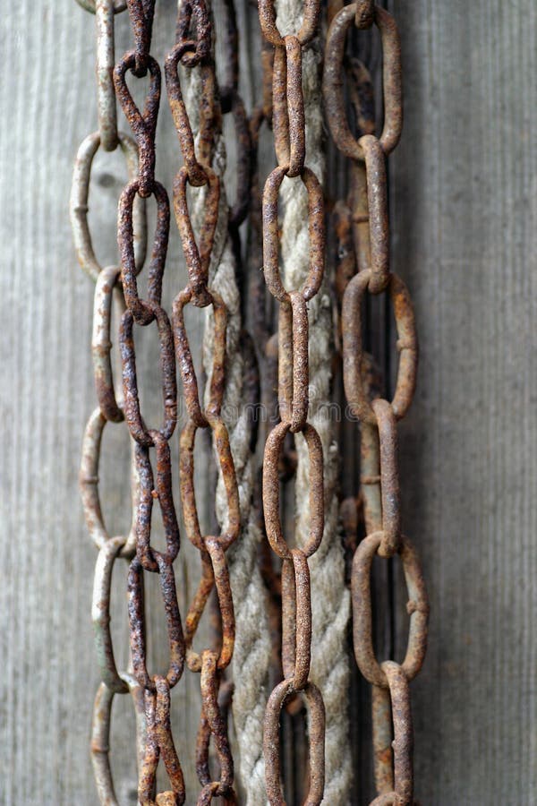 Rusty Chain Hanging Wooden Wall Stock Photos - Free & Royalty-Free ...