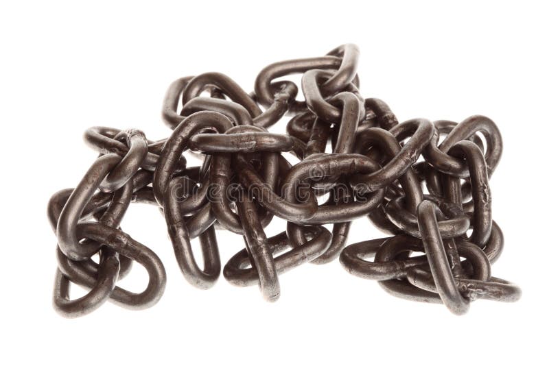 Rusty chain isolated stock image. Image of metal, strong - 19088003