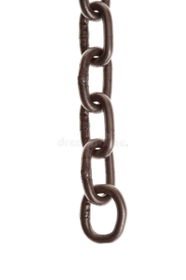 Rusty chain isolated stock photo. Image of metallic, ring - 19568816