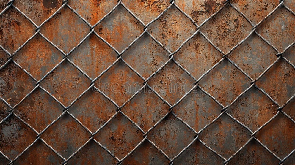 Rusty Chain Link Fence Texture White Isolate Background Stock ...