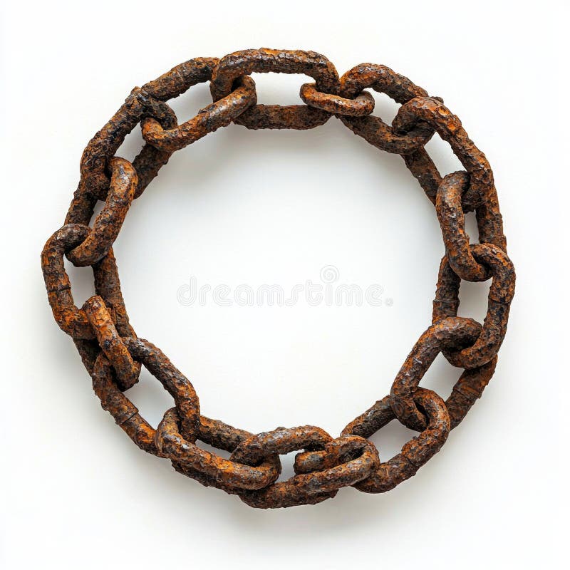 Rusty Chain Link Letter O White Background Illustrating Letters Unique ...
