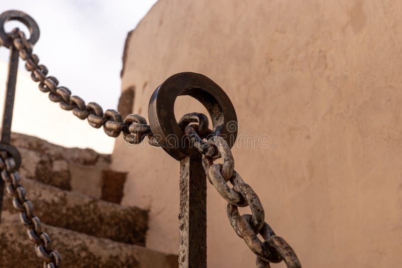 Rusty Chain Links Railings Staircase Stock Photos - Free & Royalty-Free ...