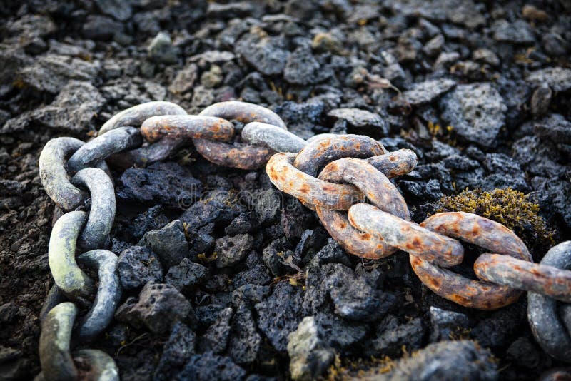 Rusty chain stock photo. Image of beach, nature, chain - 53477336