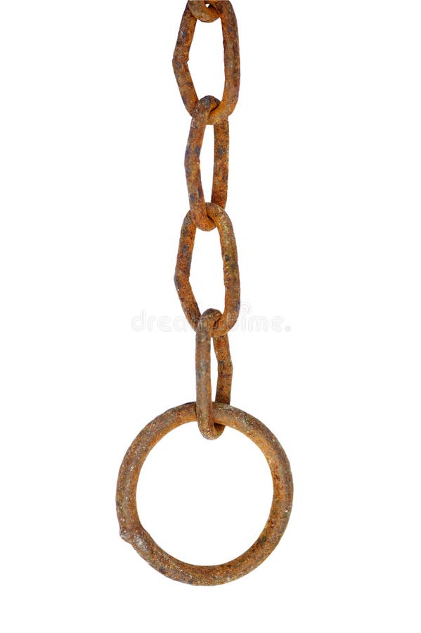 Rusty chain with a ring stock photo. Image of hanging - 24253696