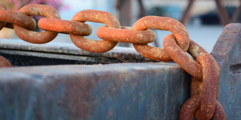 Rusty chain stock image. Image of metal, rings, shackle - 31754525