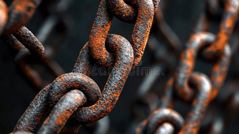 A Rusty Chain Symbolizing Strength and Resilience in the Face of ...