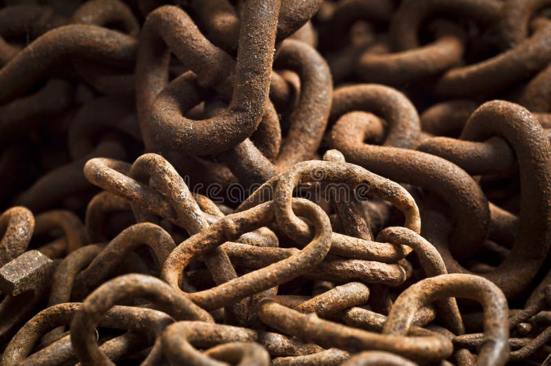 Abstract Metal Thick Chain. Old and Rusty Stock Photo - Image of ...