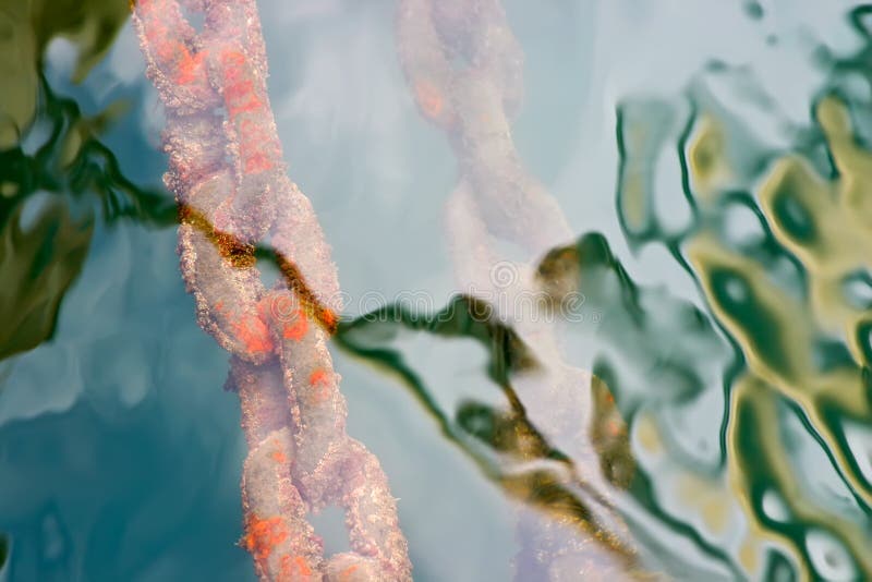 Rusty Chain Under Sea Water Stock Image - Image of muddy, beauty: 20080565