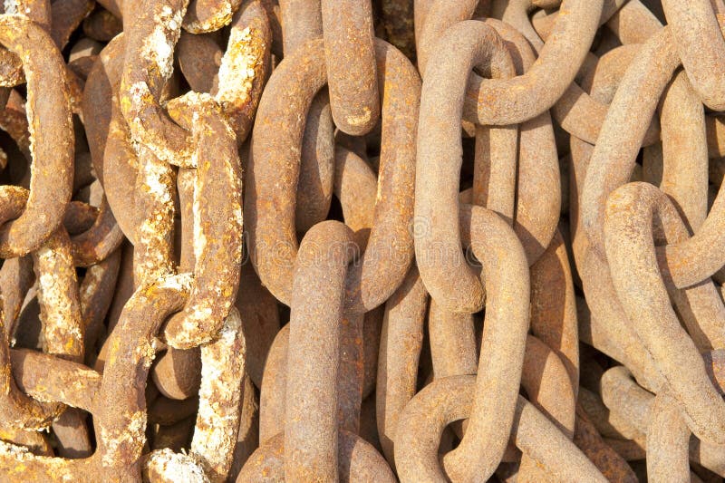 Rusty chains stock image. Image of piled, fastening, iron - 11840121