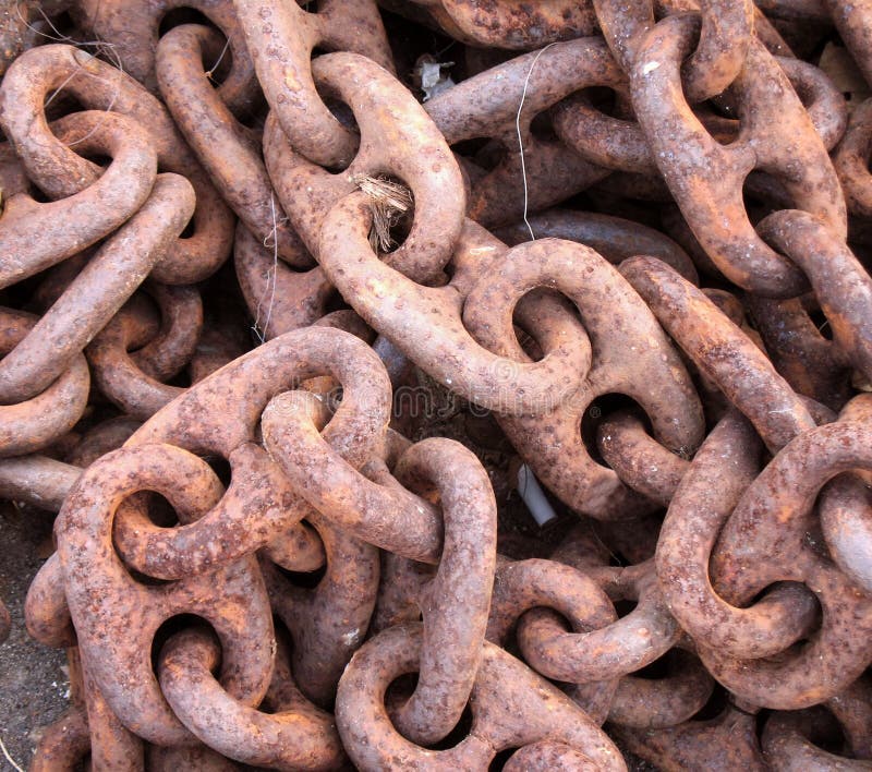 Rusty Chains stock photo. Image of damage, iron, steel - 7113990