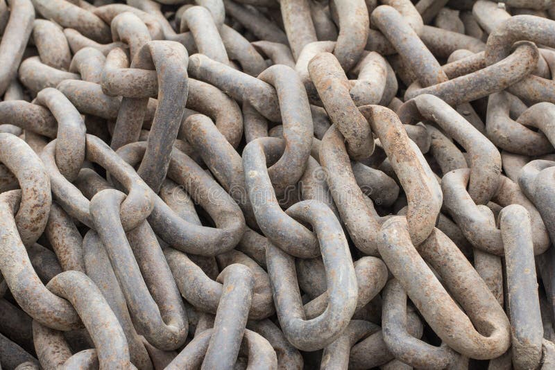 Bunch of Rusting Steel Chains Stock Image - Image of circle, connect ...