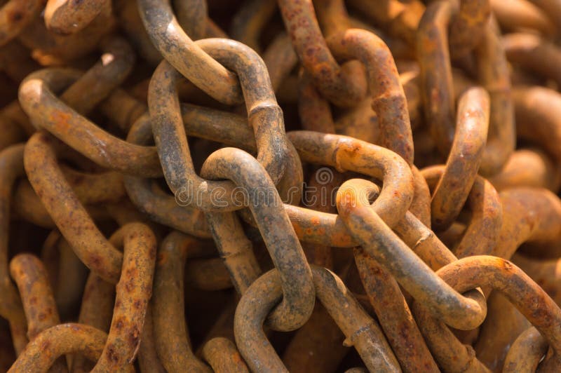 Rusty Chains stock photo. Image of harbour, metal, iron - 70152952