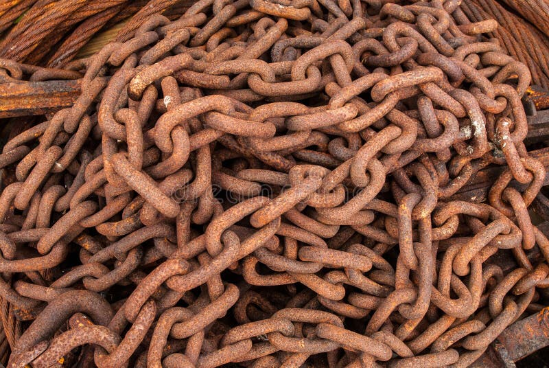 Rusty chains stock image. Image of decay, corrode, fishing - 51183539