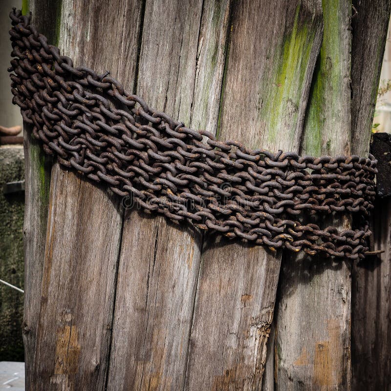 Rusty chains stock photo. Image of weathered, wrapped - 278497060