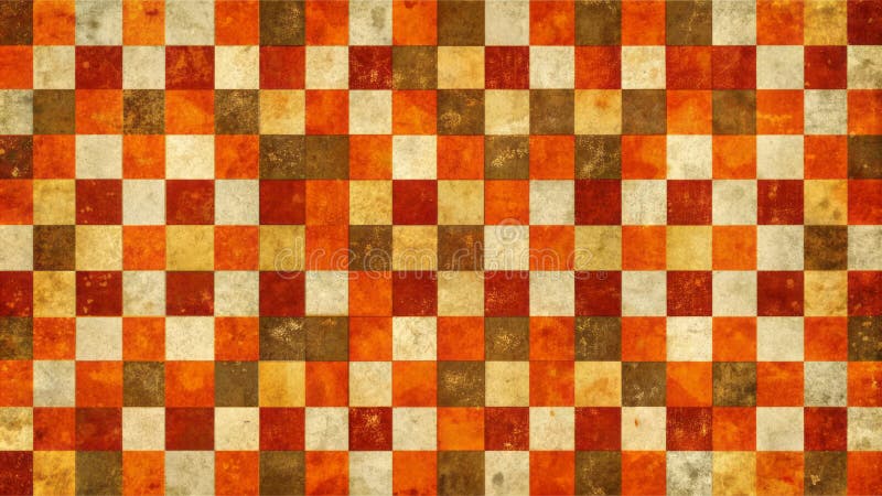 Rusty Checkered Retro Pattern Seamless Vintage Design with Distressed ...