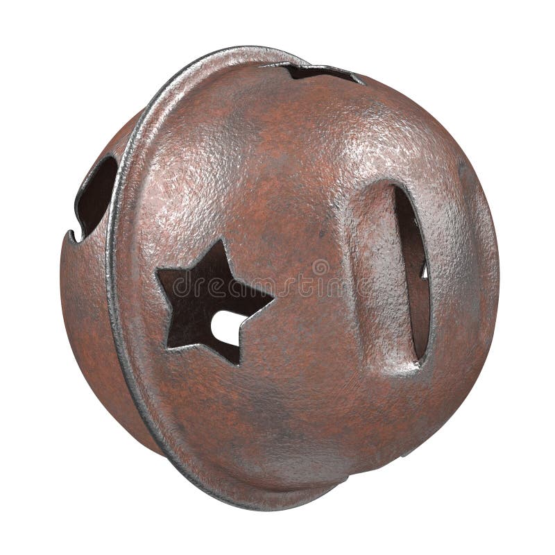 Rusty Christmas Bell on a White Background, Stock Illustration ...