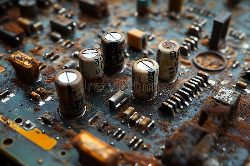 Rusty Circuit Board stock illustration. Illustration of decline - 350793971
