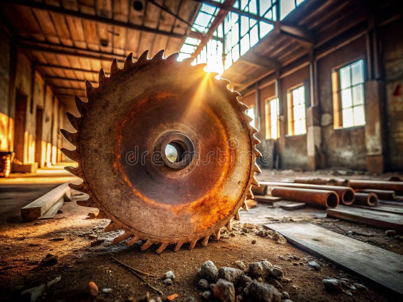 Rusty Circular Saw Blade in Abandoned Industrial Sawmill a Glimpse into ...